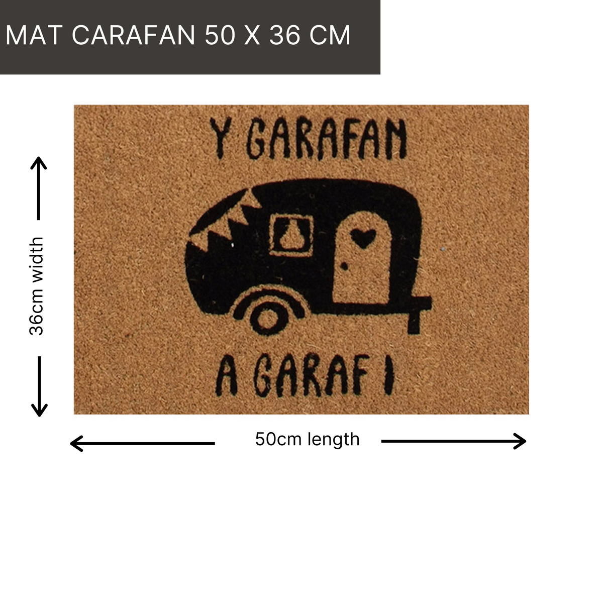 Coir Caravan and Campervan Door Mat | Welsh Cymraeg Gift | LPDoormats ...