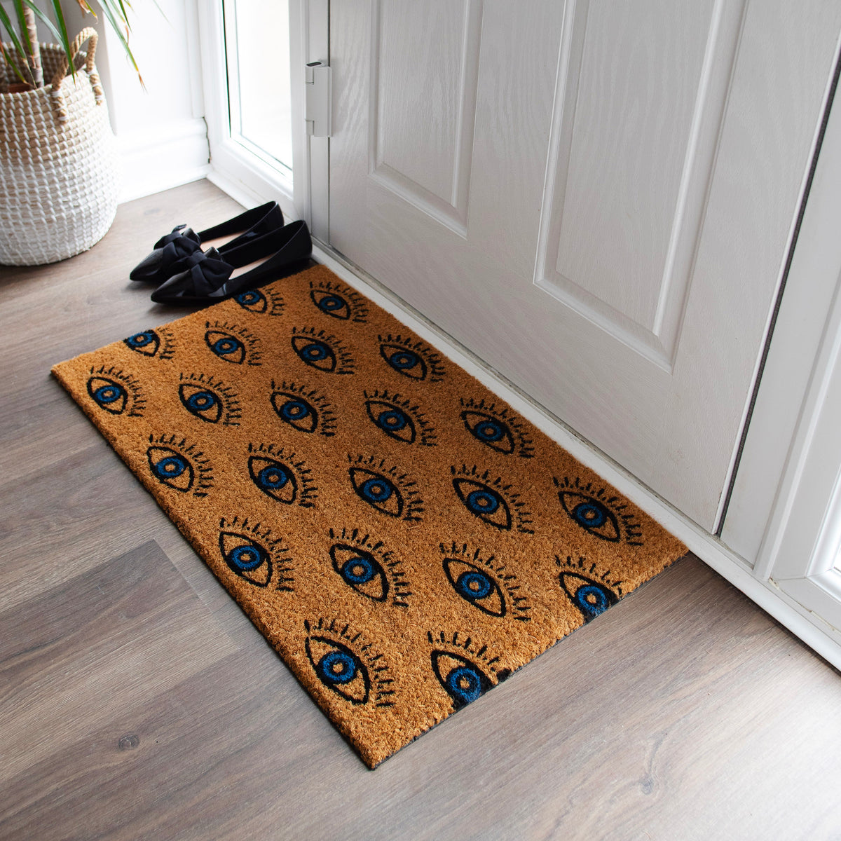 Coir Door Mat Evil Eye Print | LPDoormats – Door mats | Lily Pad Doormats